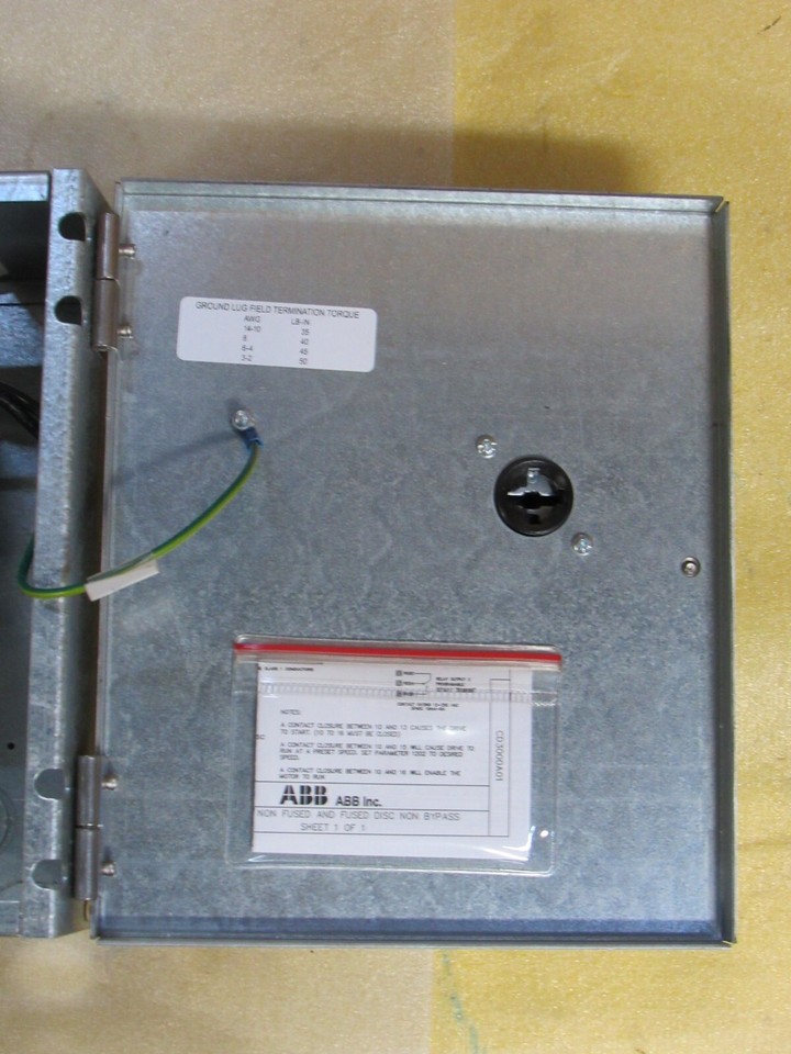 ABB DISCONNECT SWITCH W/ ENCLOSURE OS60GJ12 60 A AMP 3PH 600VAC - USED ...