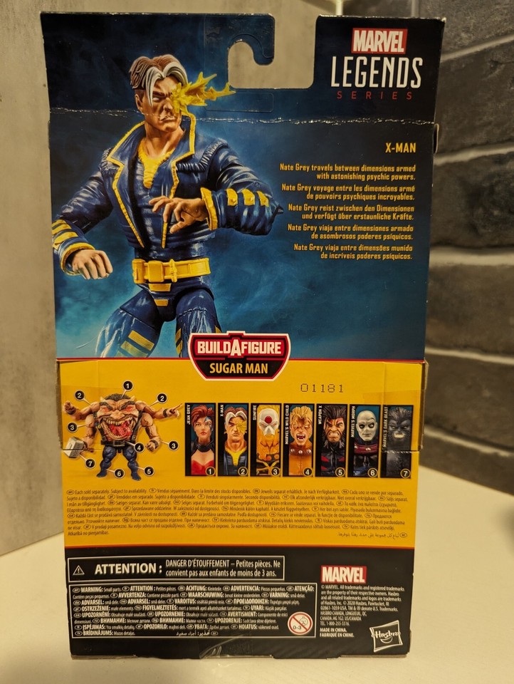 2020 MARVEL LEGENDS SUGAR MAN SERIES : NATE GREY / X-MAN ACTION FIGURE ...