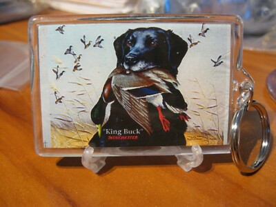 Winchester 2 Sided King Buck Lab With Mallard Key Chain 3" x 2" | eBay
