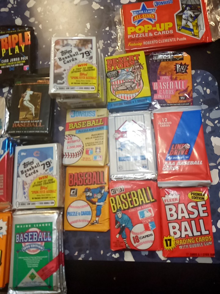 Huge Unopened Baseball Cards Pack Sale! Buy 10 Packs Get Relic Card As ...