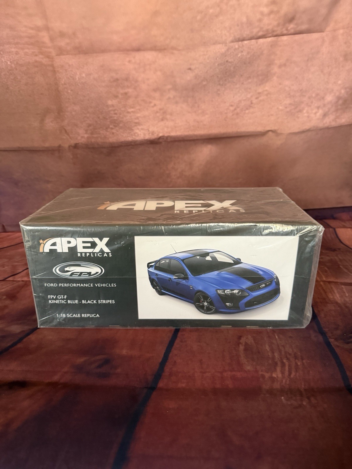 1/18 FORD FPV FG FALCON GT-F KINETIC BLUE WITH BLACK STRIPES APEX ...