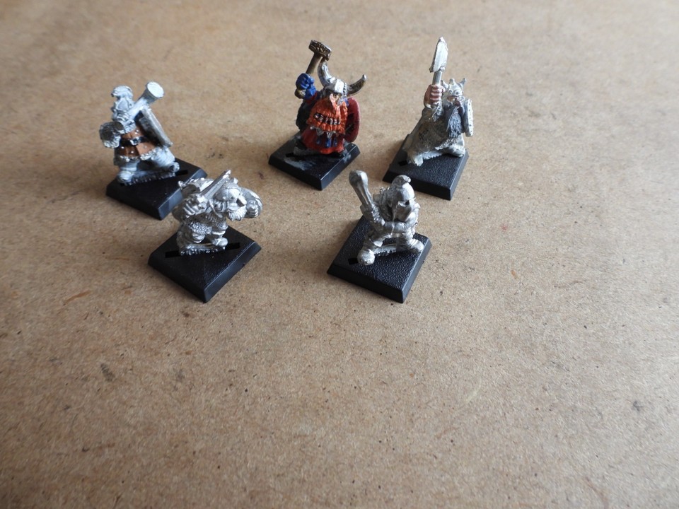vintage Citadel Warhammer fantasy metal figures Dwarf fighters Thief ...