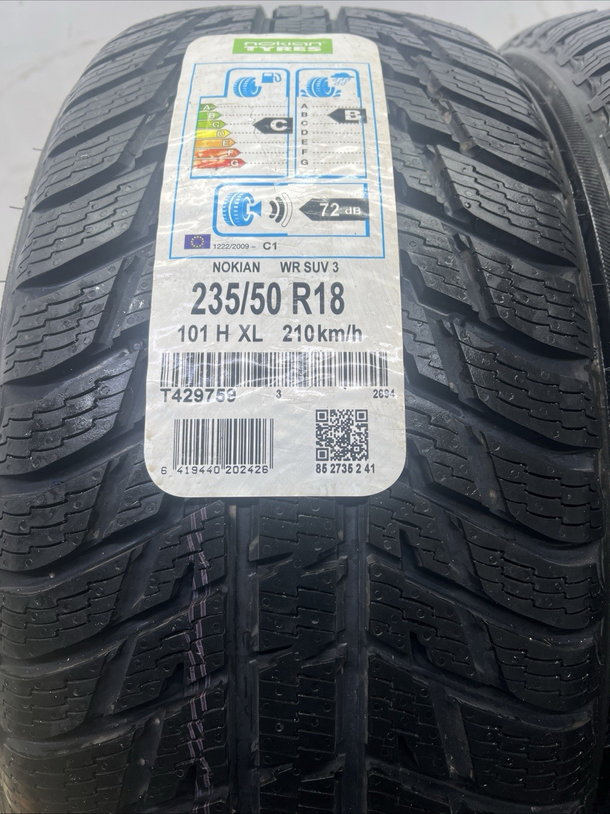 2x 235/50/R 18 (101 H) XL Nokian WR SUV 3 Dot:2015 **New Tyres Old ...