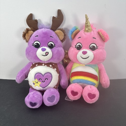Care Bears Cheer Bear Pegasus 9" Plush And Sweet Deer Lot Of Care Bears ...
