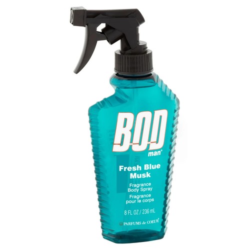 New Bod Man Fresh Blue Musk by Parfums De Coeur, 8oz Fragrance Body ...