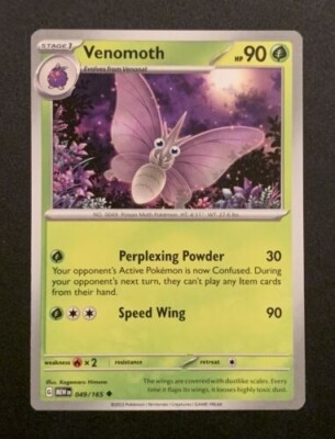 Venomoth Pokemon TCG Card 049/165 | eBay