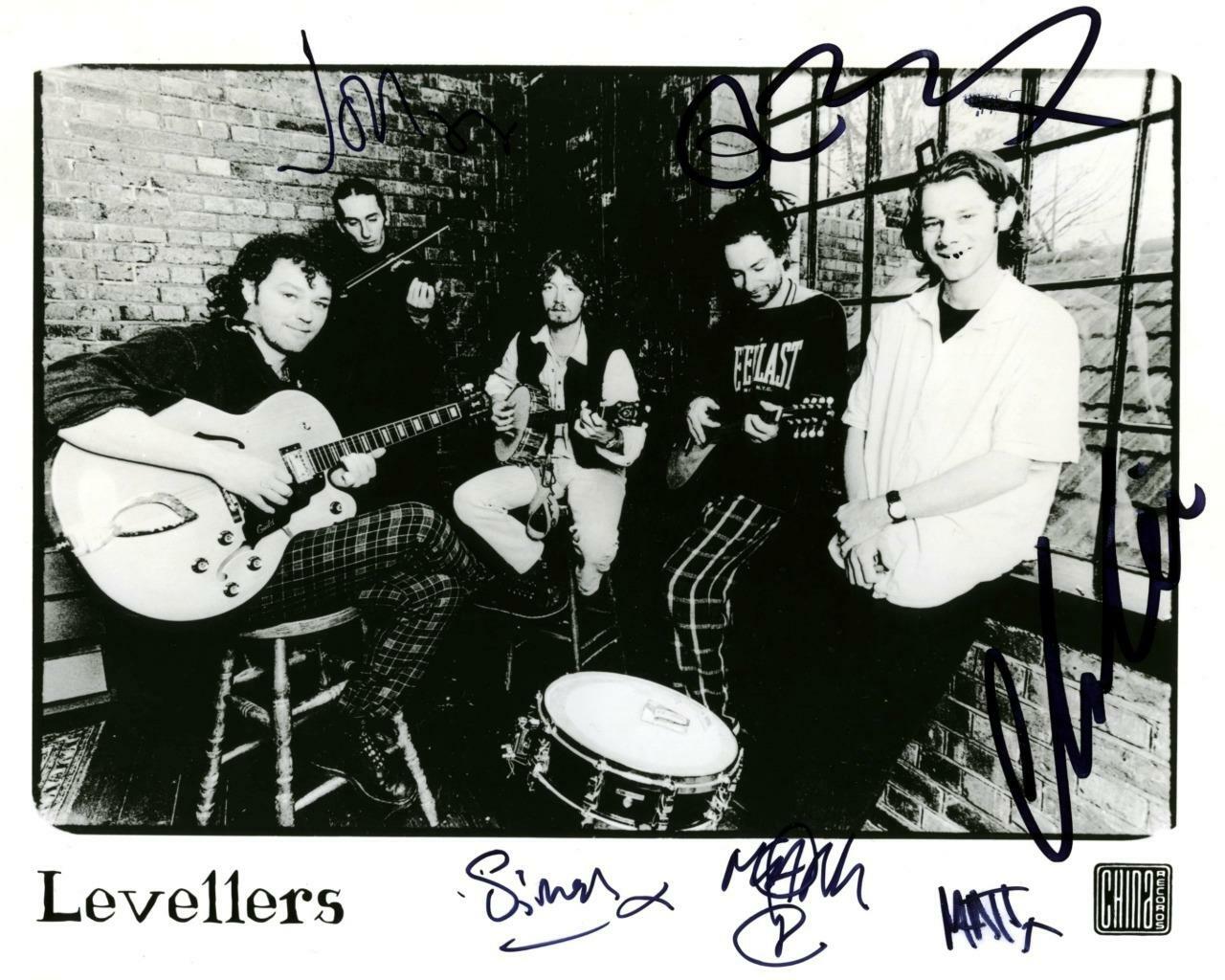 THE LEVELLERS SIGNED AUTOGRAPHED 10" X 8" REPRODUCTION PHOTO PRINT ...
