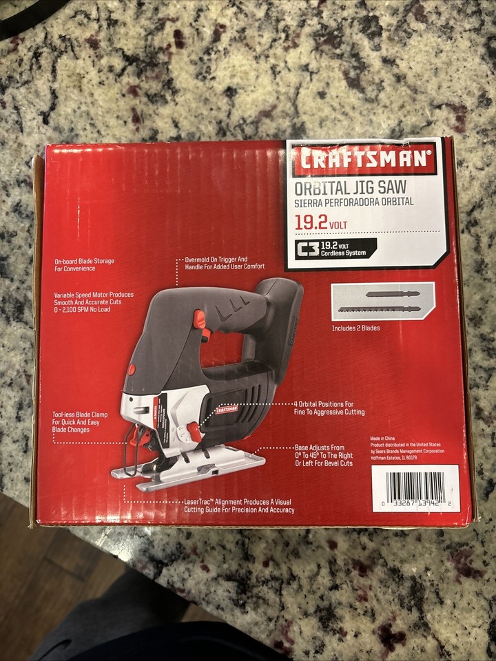 Craftsman C3 19.2v Orbital Jig Saw LED LASER TRAC 911569 Sealed Box New ...