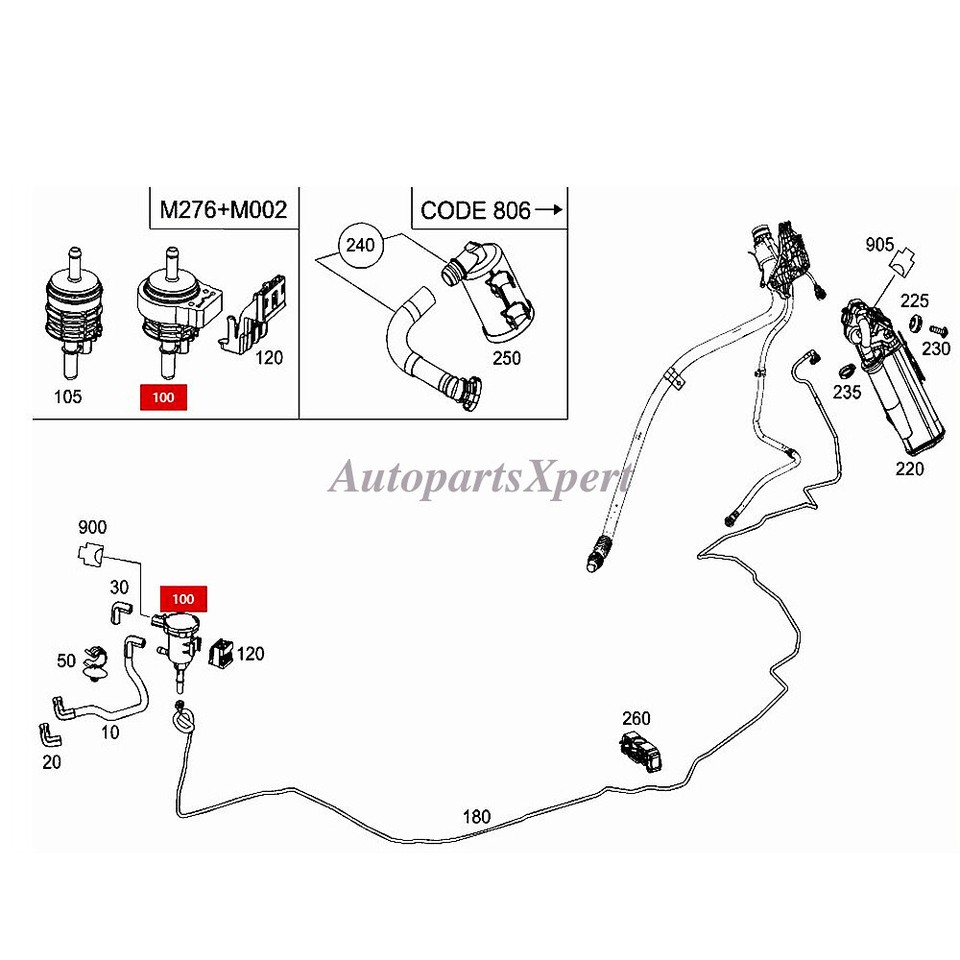 0004760600 for Mercedes-Benz C300 C350 E300 E350 OEM Vapor Canister ...