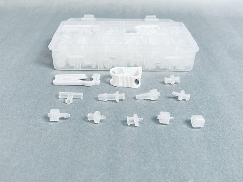 Value Plastics Luer Kit Assortment of Adapters and Clamps Total of 140 ...