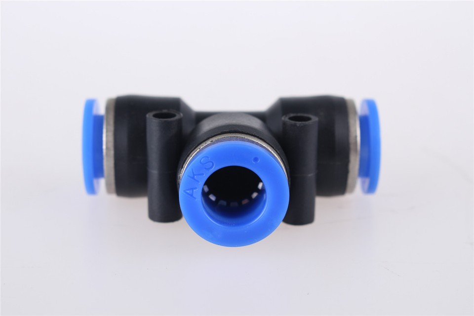1Pcs 4mm to 4mm 3 Ways Push in One Touch Tee Shaped Quick Fittings ...