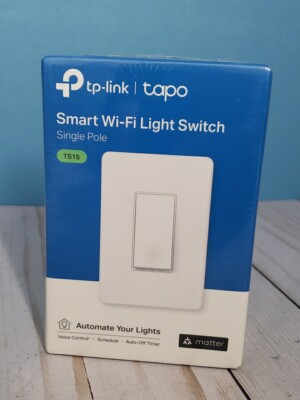 TP-Link Tapo Smart Light Switch, Matter Compatible, Single Pole 1-Pack ...