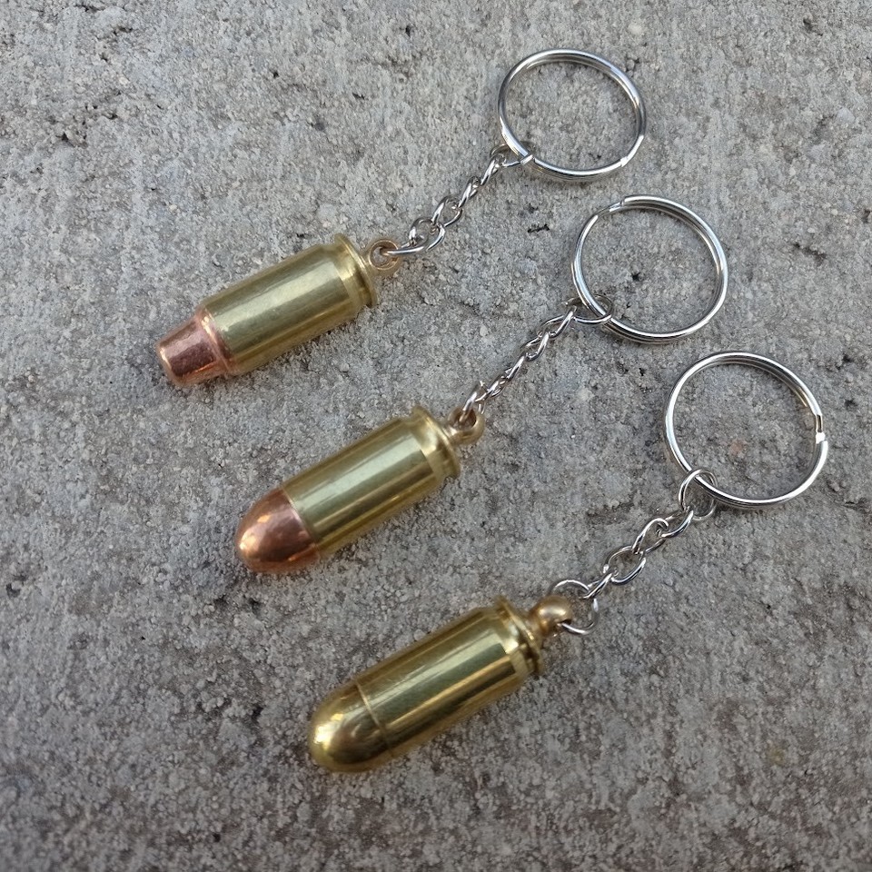 Colt 1911 cartridge, .45ACP bullet keychain 3 pcs bundle, 3 different ...