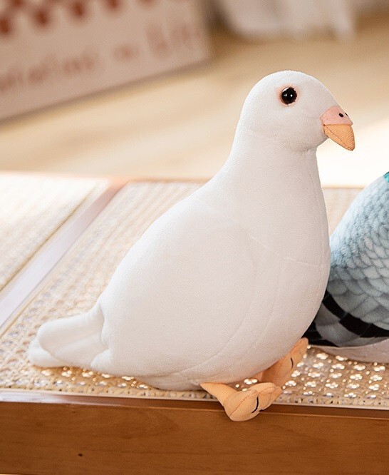 8 Inch White Pigeon Bird Stuffed Animal Plush Toys Toddler Doll Kids ...