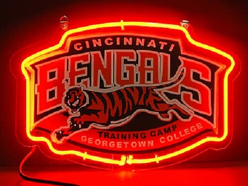 Cincinnati Bengals Man Cave Acrylic 14" Neon Light Sign Lamp Beer Bar ...