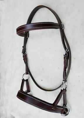 Premium Leather Side pull Bit less Horse Bridle All Size Free Shipping ...