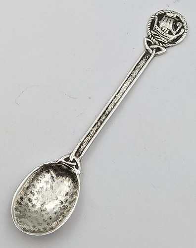 ALEXANDER RITCHIE IONA STYLE SOLID SILVER MUSTARD SPOON 20TH CENTURY ...