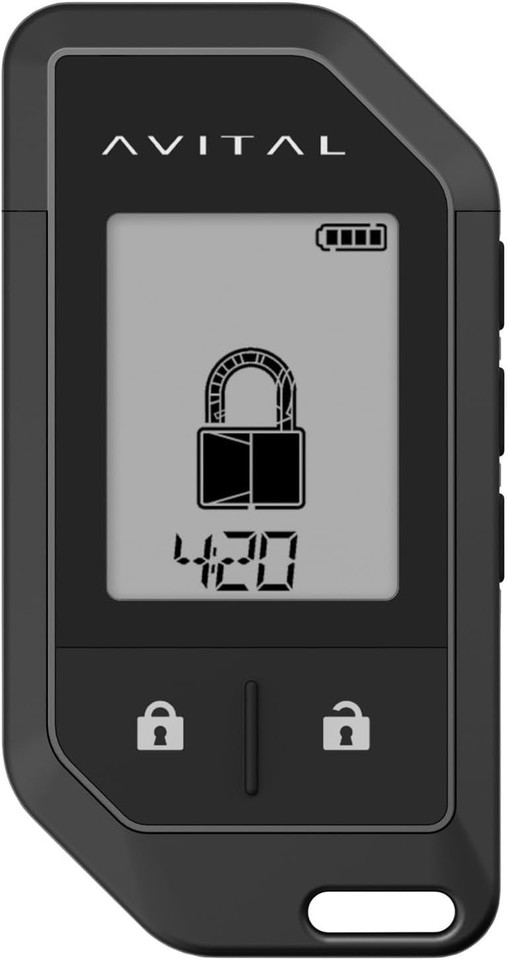 Avital 3305L 2-Way LCD Keyless Entry Vehicle Security System + 2 Remote ...