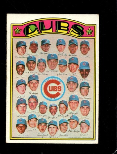 1972 TOPPS #192 CUBS TEAM VGEX CUBS NICELY CENTERED *X71625 | eBay