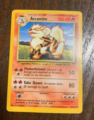 Arcanine Base Set 1999 Pokemon Card #23 | eBay