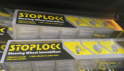 STOPLOCK PRO UNIVERSAL HIGH SECURITY CAR VAN STEERING WHEEL LOCK CROOK ...