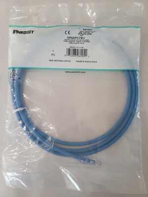 Panduit Netkey Cat. 6A 7ft. Blue Patch Cord | eBay