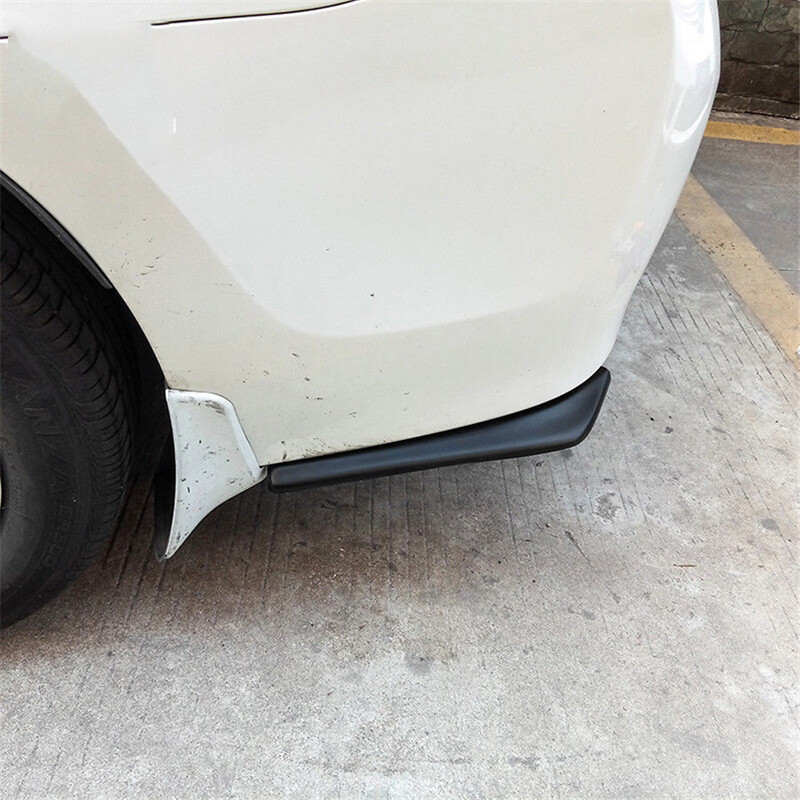Pair Black Universal Splitter Rear Spats Bumper Splitter Diffuser ...