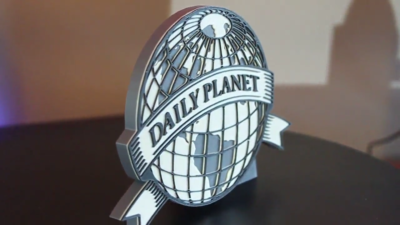 Daily Planet Globe Logo