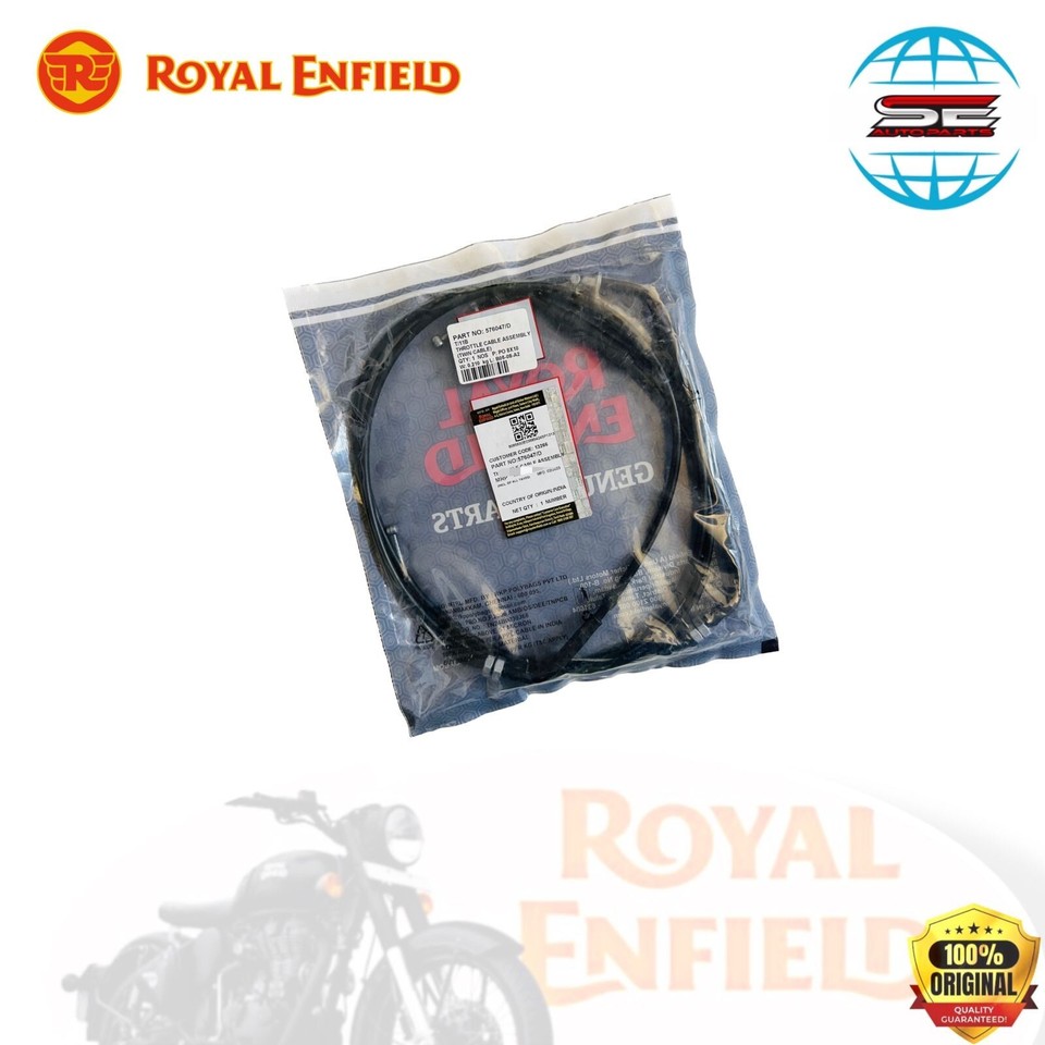 Royal Enfield oem throttle cable assy twin cable for interceptor 650 ...