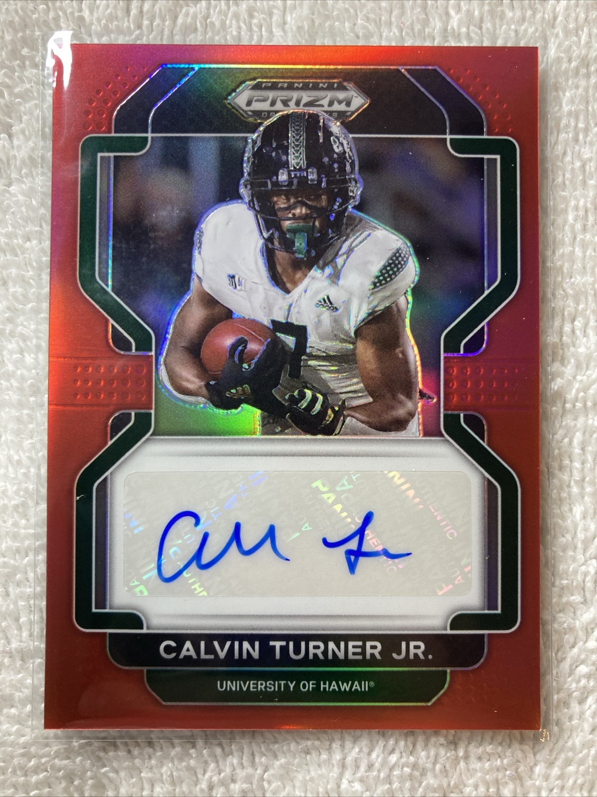 2023 Prizm Draft Picks Auto Red Prizm #RA-CTJ Calvin Turner Jr. /199 ...