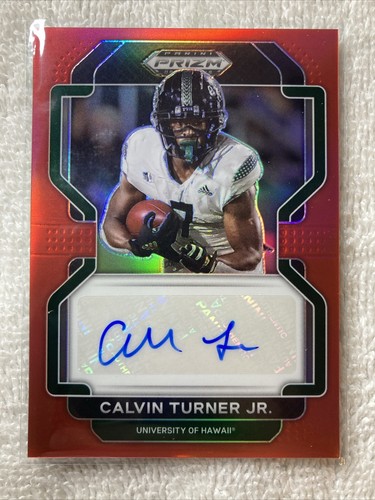 2023 Prizm Draft Picks Auto Red Prizm #RA-CTJ Calvin Turner Jr. /199 ...