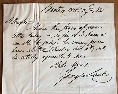 Massachusetts Author and Politician George Lunt Autograph Letter | eBay