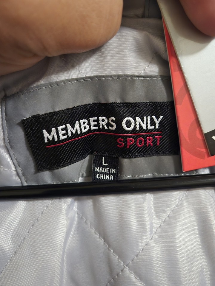New Members Only Men’s Jacket Size Large Space Suit Silver Reflective ...