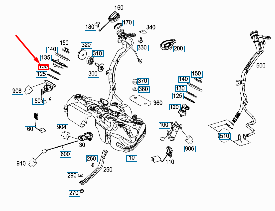 Mercedes-Benz E W212 Fuel Pump Tank Seal A2114710179 Genuine for sale ...