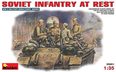 MiniArt WII Military Miniatures Series 1/35 Scale Soviet Infantry at ...