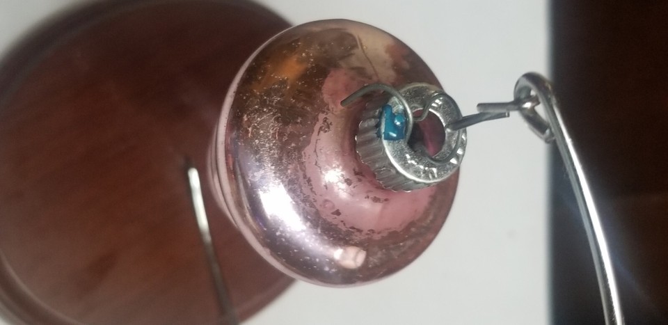 Vintage Shiny Brite Pink Torpedo Cone Top Christmas ornament mercury ...