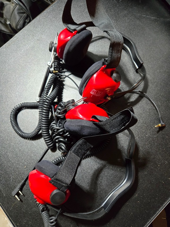 Racing Electronics Headset Racing w/ Volume Adjustment /Lot Of 2 | eBay