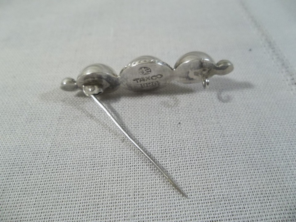 Antique Jorge "Chato" Castillo 980 Silver Button Style Brooch~Taxco~ | eBay
