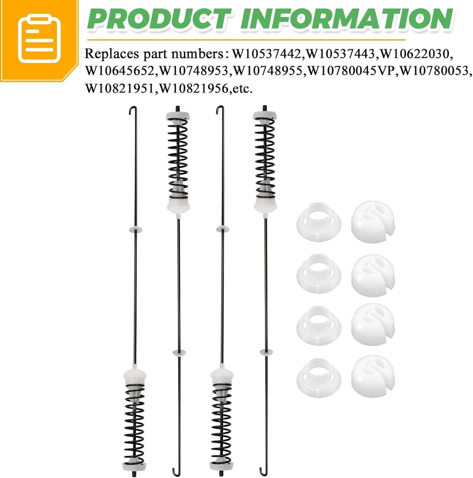 Suspension Rod Kit For Roper RTW4516FW1 RTW4516FW2 RTW4641BQ0 ...
