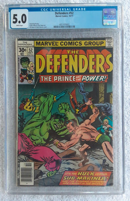 Defenders #52 (Marvel, 10/77) CGC 5.0 VG/FN (HULK vs. SUB-MARINER) | eBay