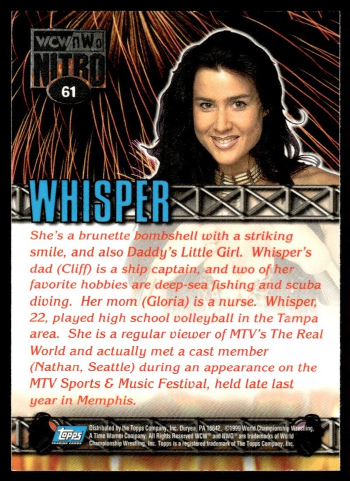 1999 Topps WCW nWo Nitro Whisper #61 | eBay