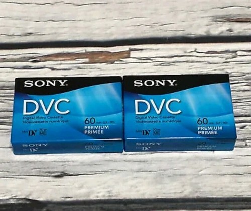 Sony DVC Mini-DV 60 LP 90 (2) Pack of 60 Min Blank Tapes New ...