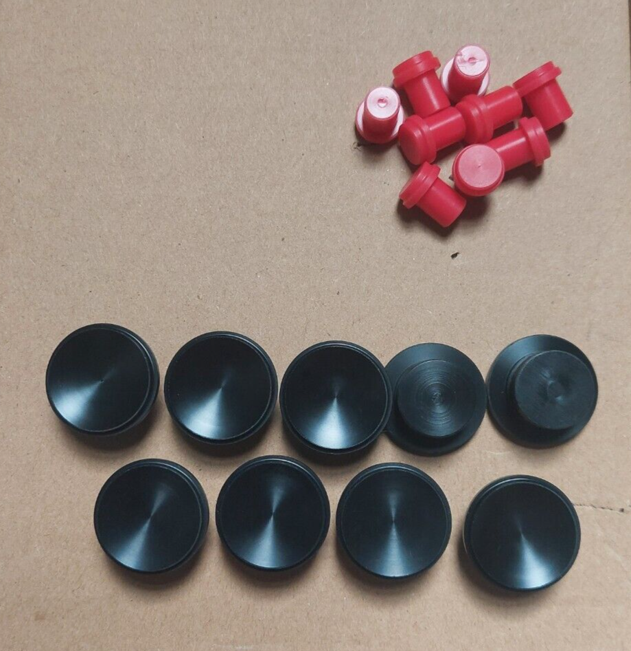 18pcs Red and Black Push Button Caps for use with PCB Push Button ...