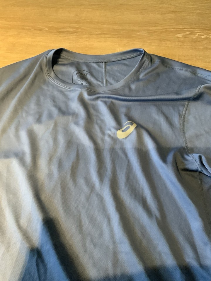 ASICS Blue/Grey Running T-shirt. Size Large. | eBay UK