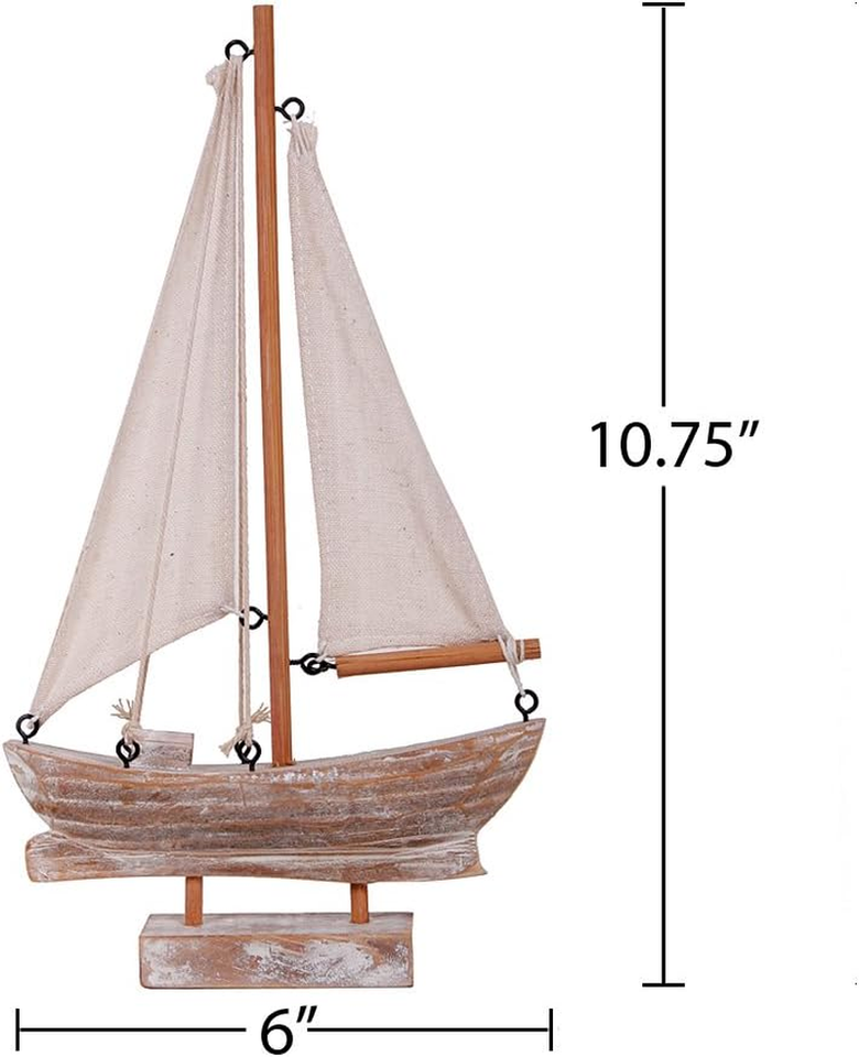Wooden Sailboat Model Decoration, Mini Wood Sailing Boat Ship Model ...