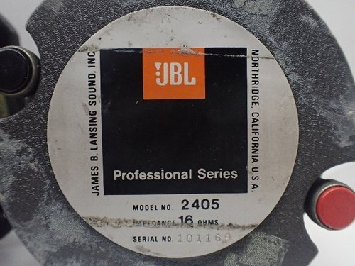 JBL 2405 Tweeter Pair Professional Series 16 Ohms Compression Working ...