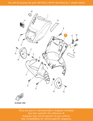 YAMAHA Leg Shield 1, 5JH-F8311-00-P6 OEM MBK | eBay