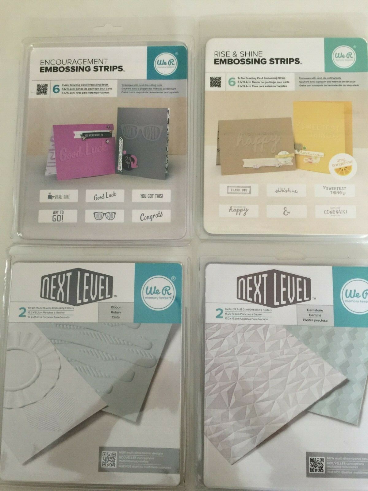 American Crafts We R Memory Keepers 6" x 6", 2" x 6" Embossing Folders ...