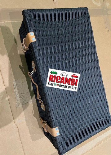 Classic Fiat 500 Black Plastic Wicker Picnic Basket New | eBay