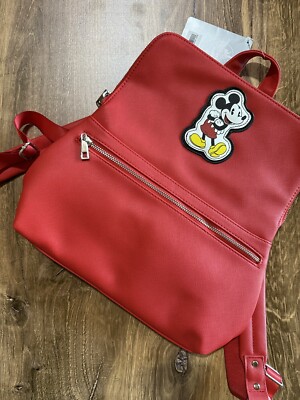 Disney Store Exclusive RED Mickey Mouse Backpack Purse Tote Bag NEW ...